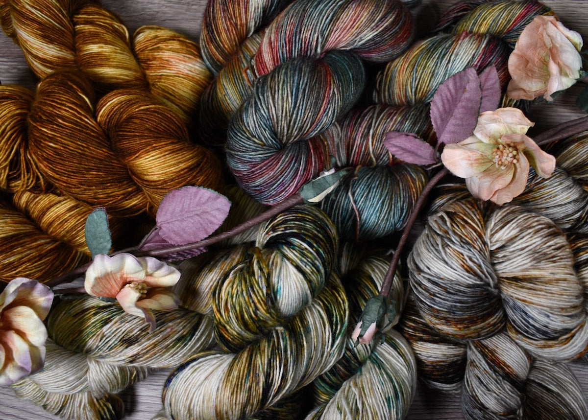 Hand Dyed Yarn | Merino Cashmere Silk Blend | Essence of Autumn Yarn
