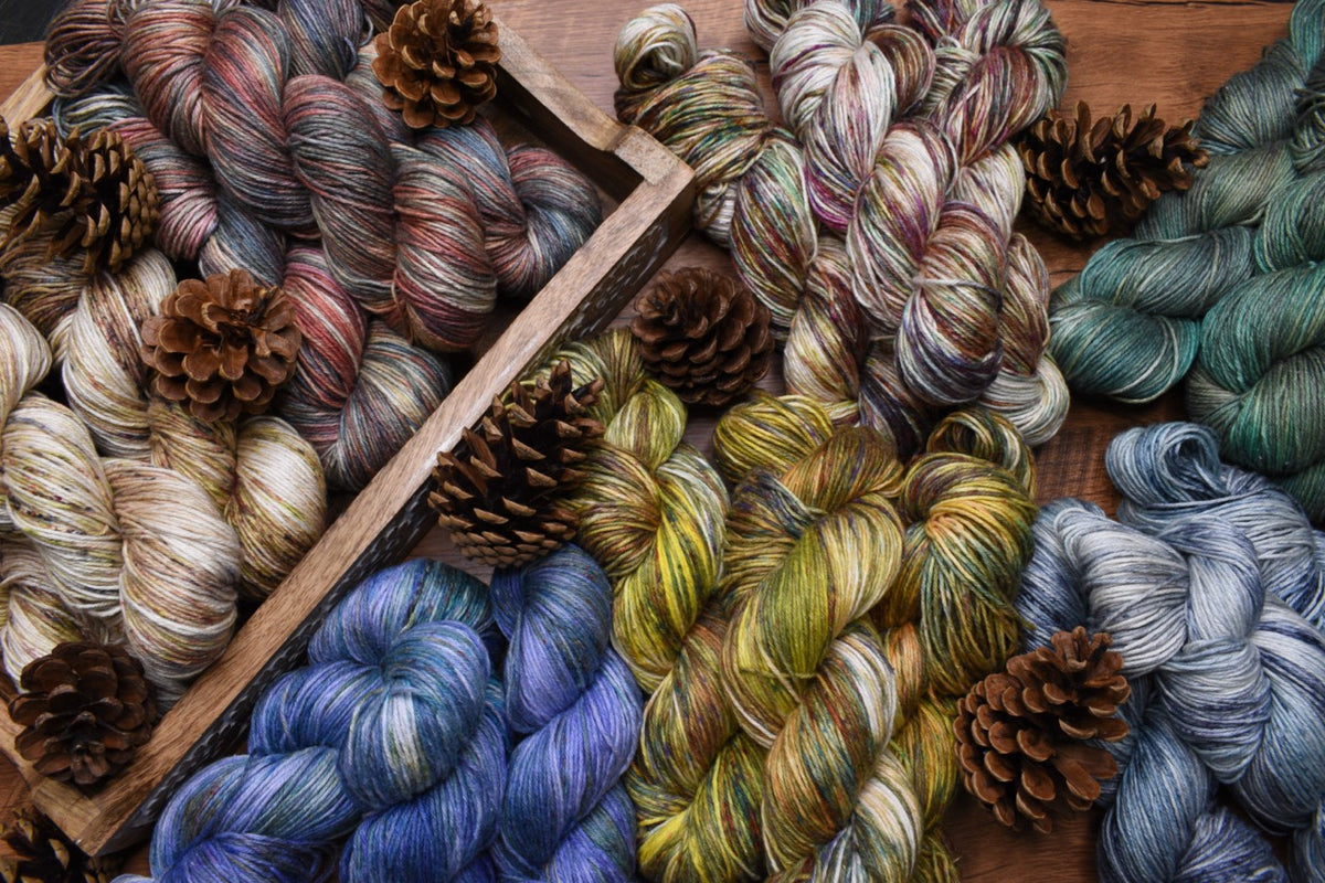 Hand Dyed DK Weight Yarn | Silk Linen Blend | Essence of Autumn Yarn