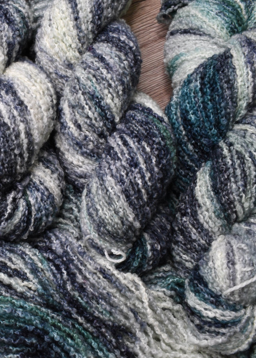 Hand Dyed DK Weight Wool Yarn | Dusty Miller - Cozy Merino Boucle ...